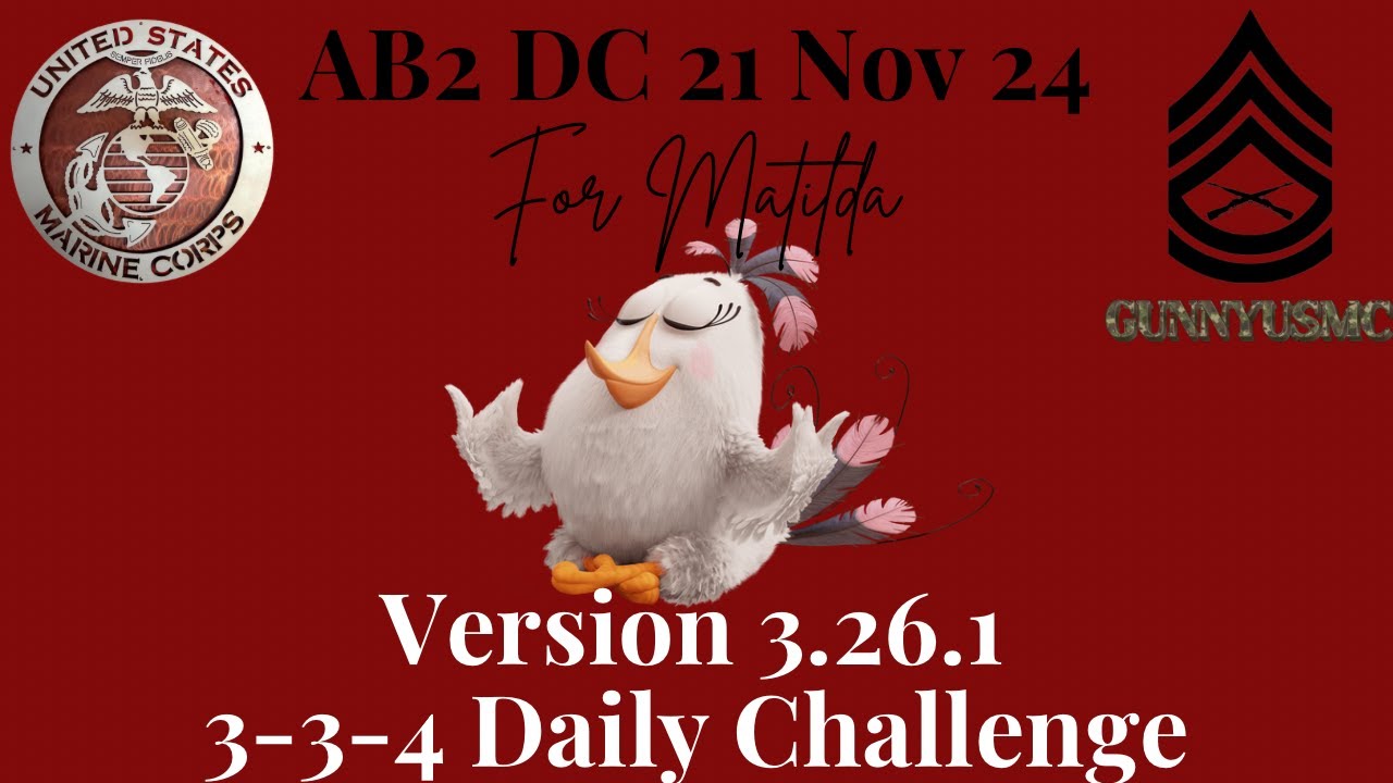 Angry Birds 2 AB2 3-3-4 Daily Challenge Today-for Matilda Update ver 3. ...