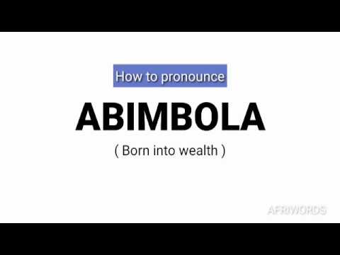 How to pronounce ABIMBOLA - YouTube