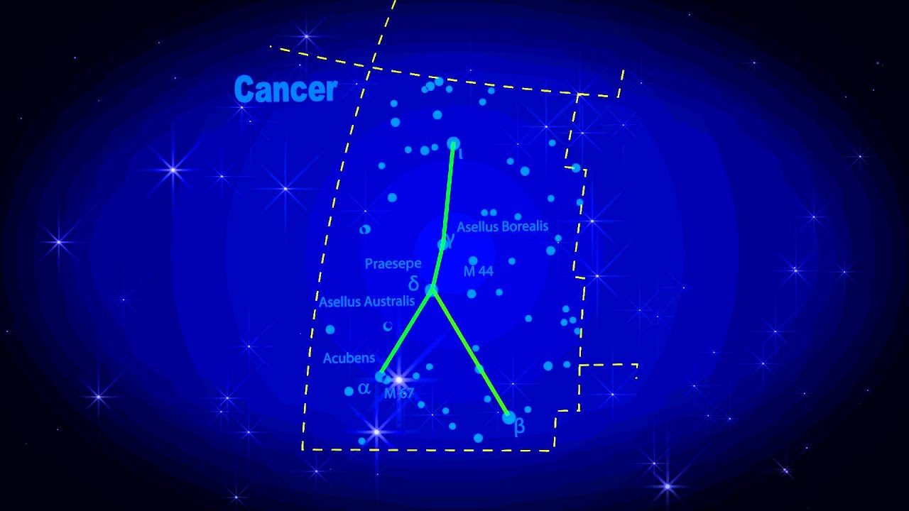 Cancer constellation map - YouTube