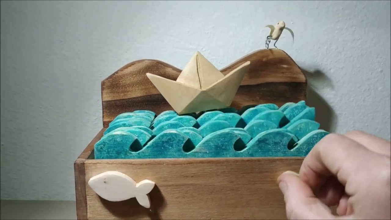 Automaton paper boat toy - YouTube