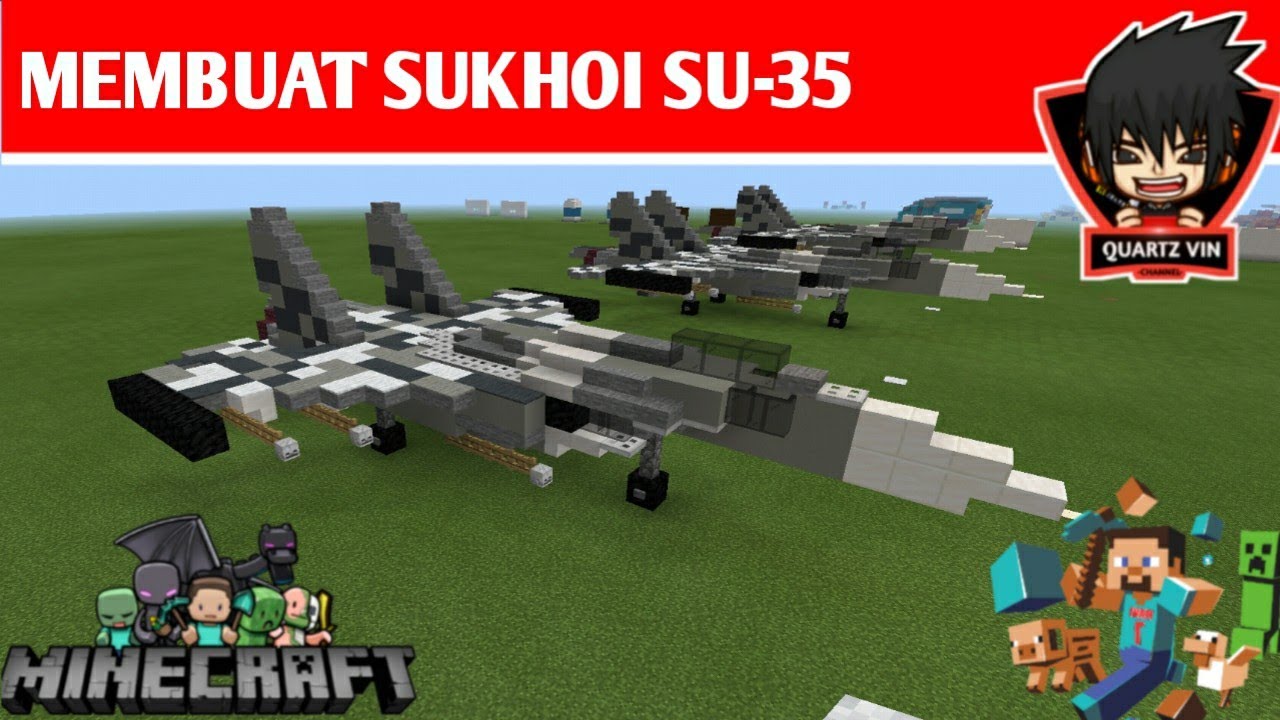 Cara Membuat Pesawat Sukhoi Su-35 di MINECRAFT - YouTube