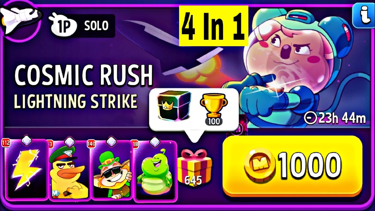 Cosmic rush lightning strike | 4 In 1 | match masters | cosmic rush ...