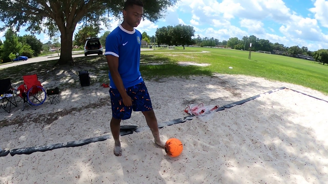 Cross Over Sand Pit Ball Control 1 - YouTube