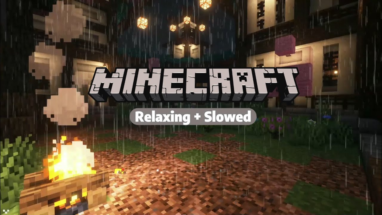 Minecraft Relaxing Soft Rain Ambience with Lofi Mix - 8 warm garden ...