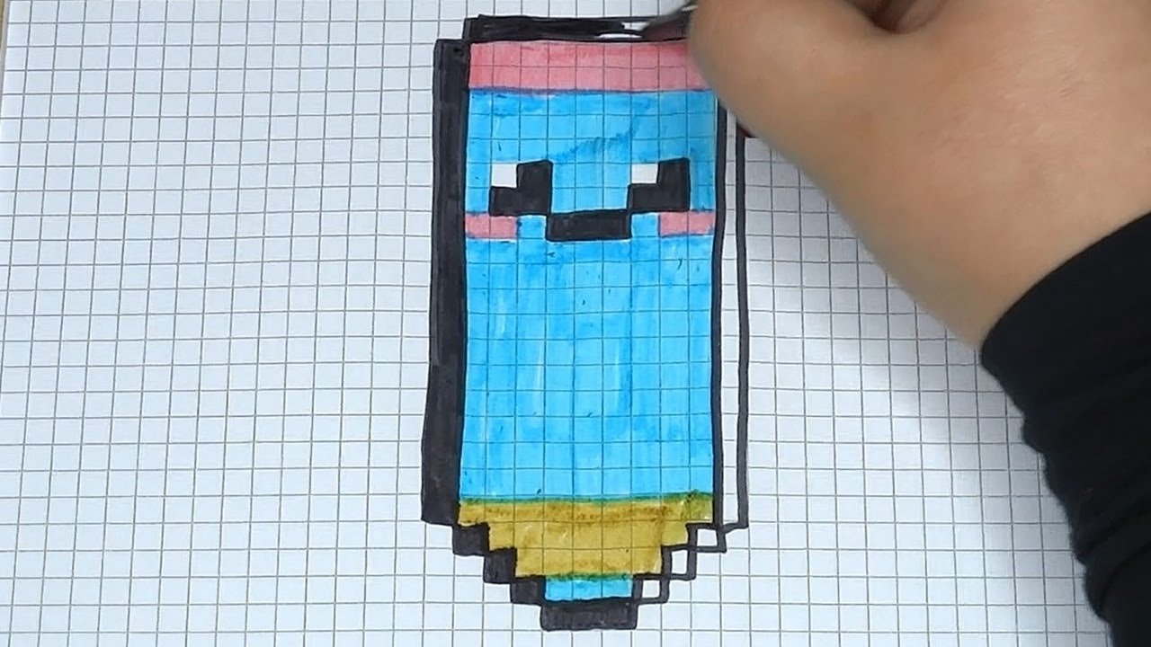 DIY Handmade Drawing Pixel Art | How to draw a cute Pen | Pencil | Easy ...