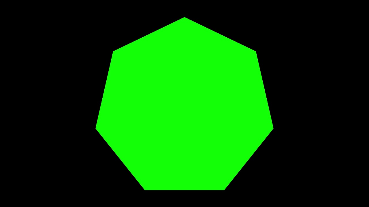 Green Heptagon Black Background Up To Down - YouTube