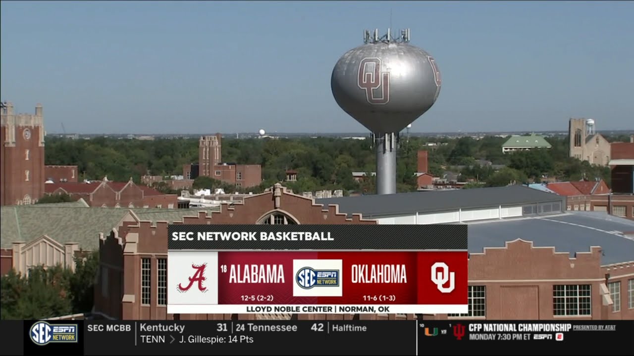 SEC Network Basketball intro | 18 Alabama @ Oklahoma | 1/17/2026 - YouTube
