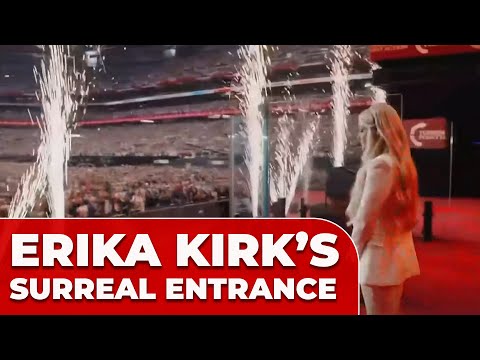 Erika Kirk's STUNNING and SURREAL ENTRANCE at CHARLIE KIRK MEMORIAL