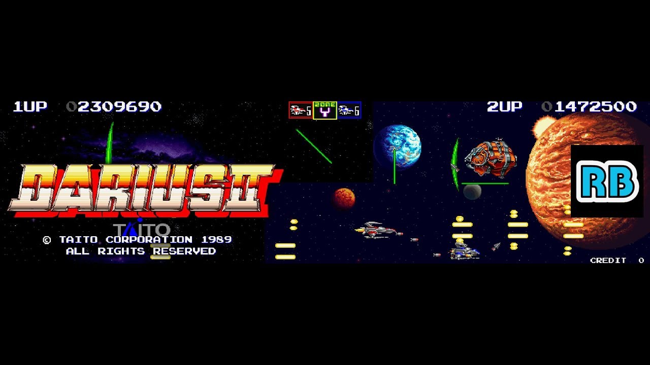 1989 [60fps] Darius II 2Players A-B-D-H-M-S-Y Nomiss ALL - YouTube