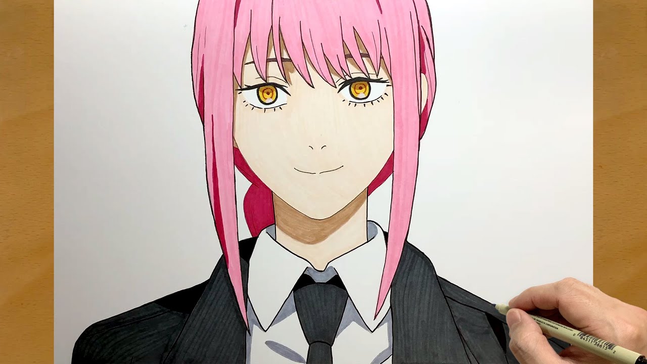 How to draw makima from Chainsaw Man | Chainsaw Man | makima | step by ...