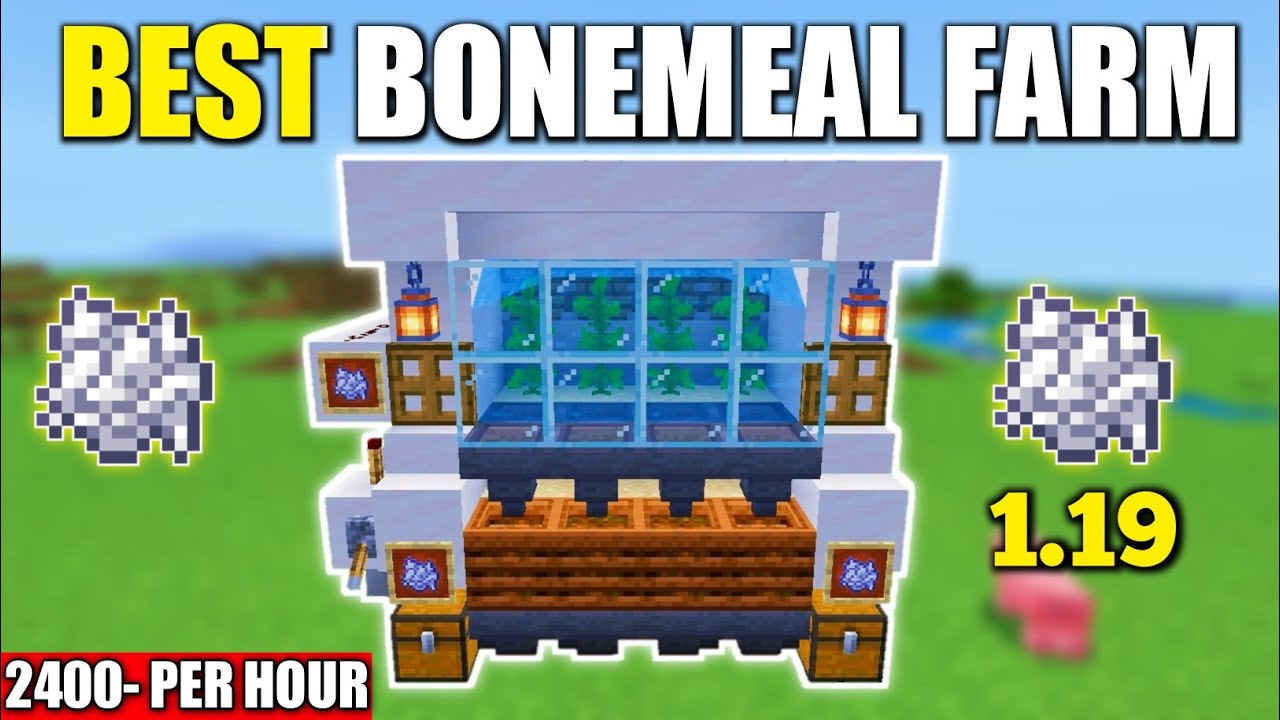 Simple 1.19 Super Fast BoneMeal Farm In Minecraft Bedrock ( MCPE|Java ...