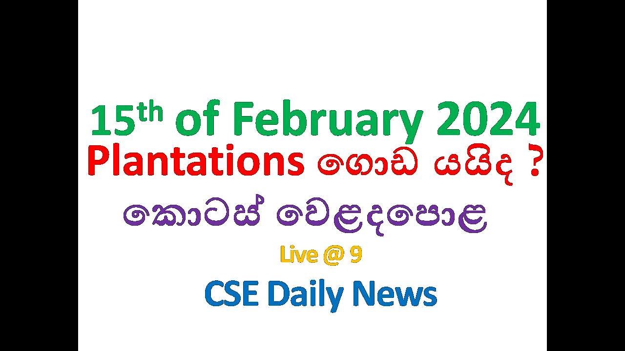 CSE Daily 15th February 2024 - YouTube