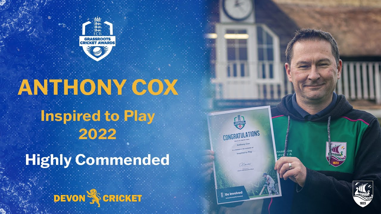 Anthony Cox highly commended at ECB Grassroots Cricket Awards - YouTube