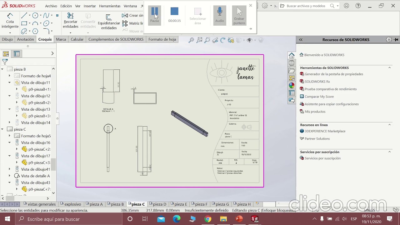 —COTAS EN PLANOS SOLIDWORKS - YouTube
