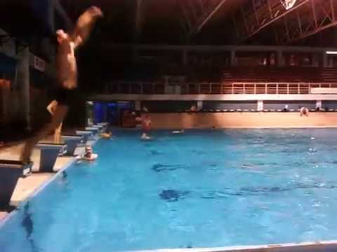 Kako skociti salto nazad u vodu - gainer (Cair-Nis) - YouTube