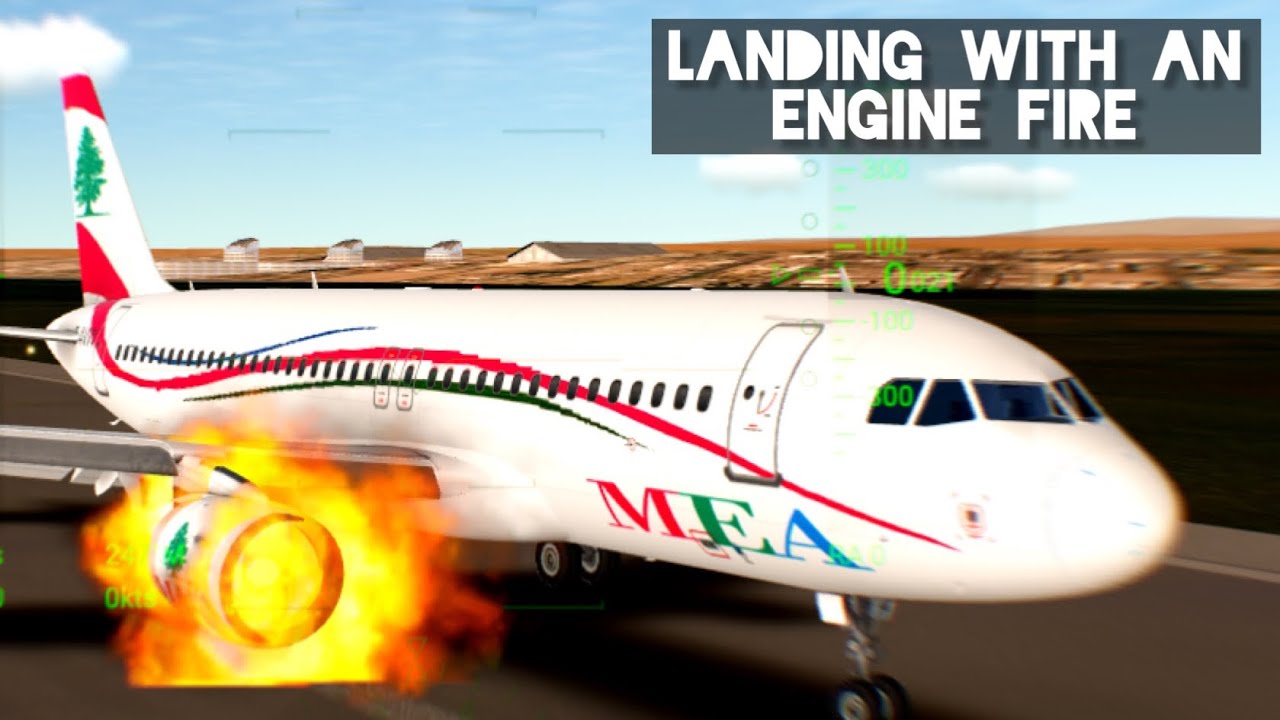 Landing a MEA A320 at Larnaca due to an Engine Fire (RFS) - YouTube