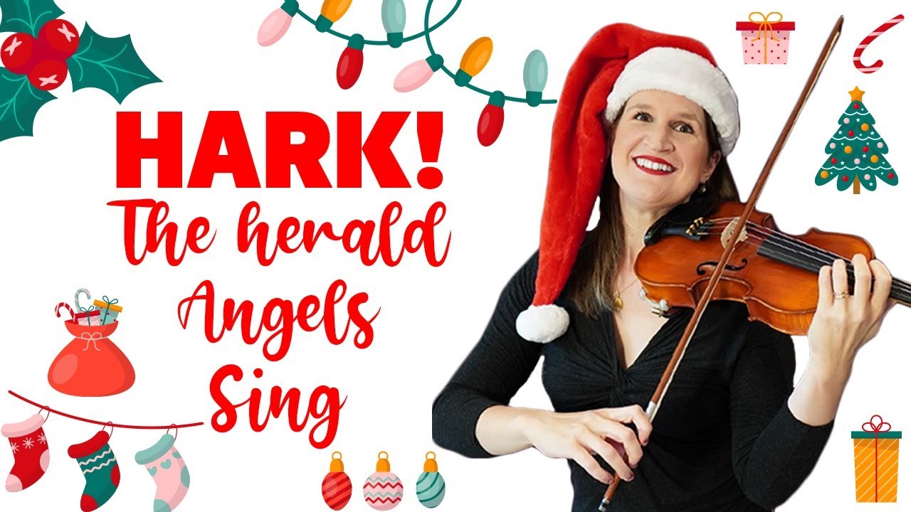 Hark! The Herald Angels Sing | Violin Play Along Tutorial - YouTube
