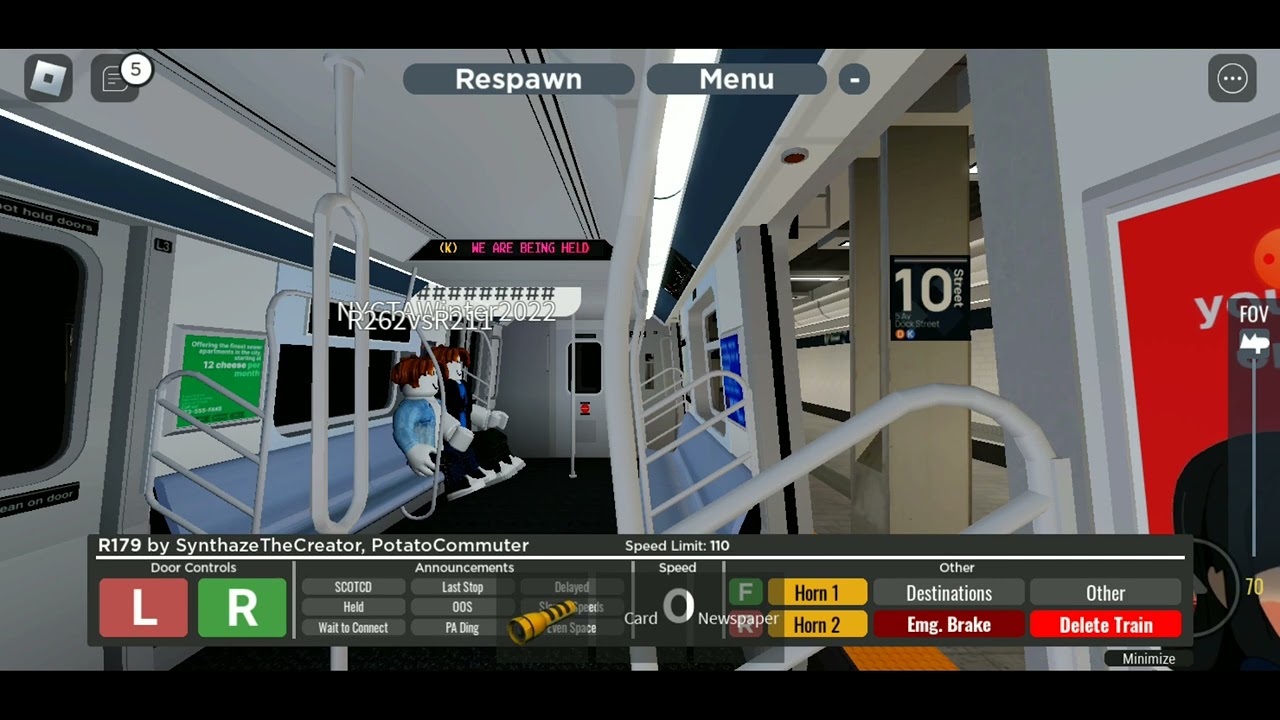 PTA 5 Av: the held announcement on the R179 K train - YouTube