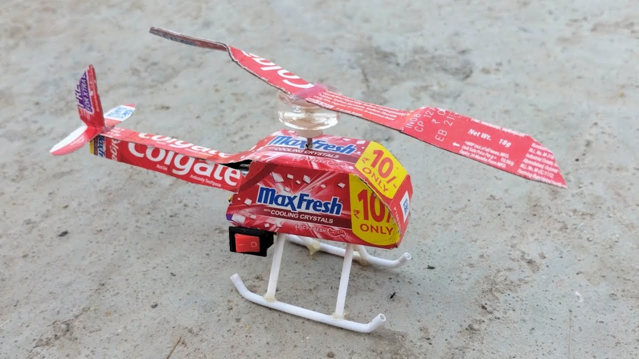 how to make Colgate helicopter - YouTube