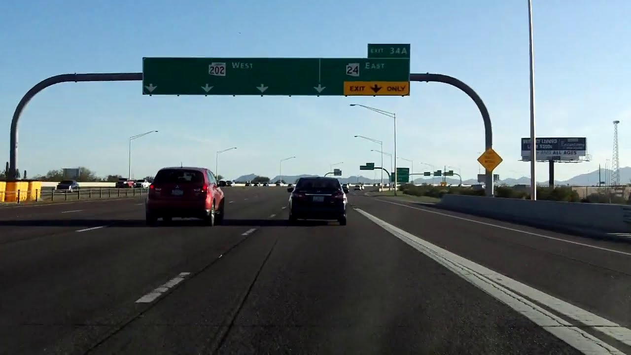 Gateway Freeway (AZ 24) southbound - YouTube
