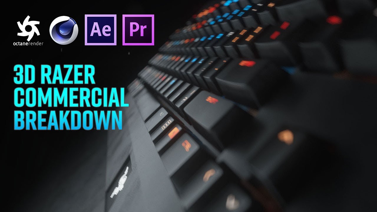 3D Keyboard Commercial Tutorial in Cinema 4D, Octane Render, After ...