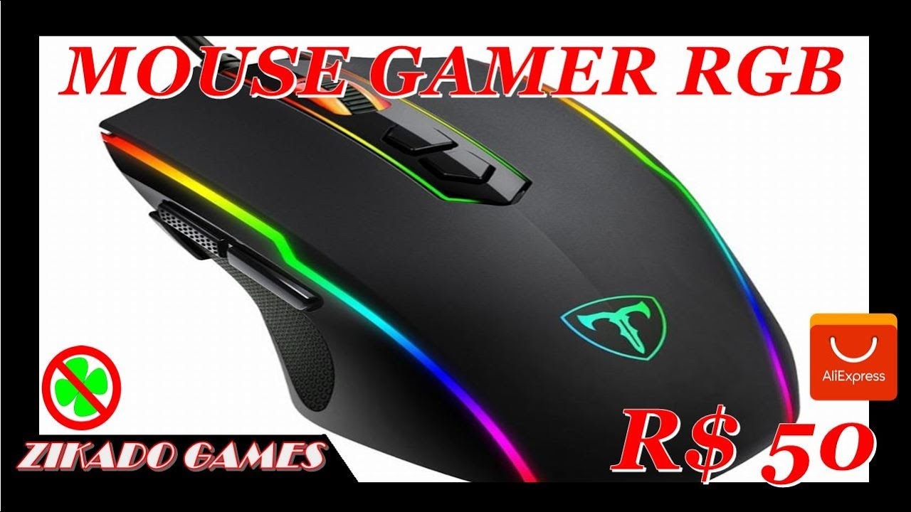 MOUSE GAMER RGB ALIEXPRESS 50 REAIS UNBOXING - YouTube