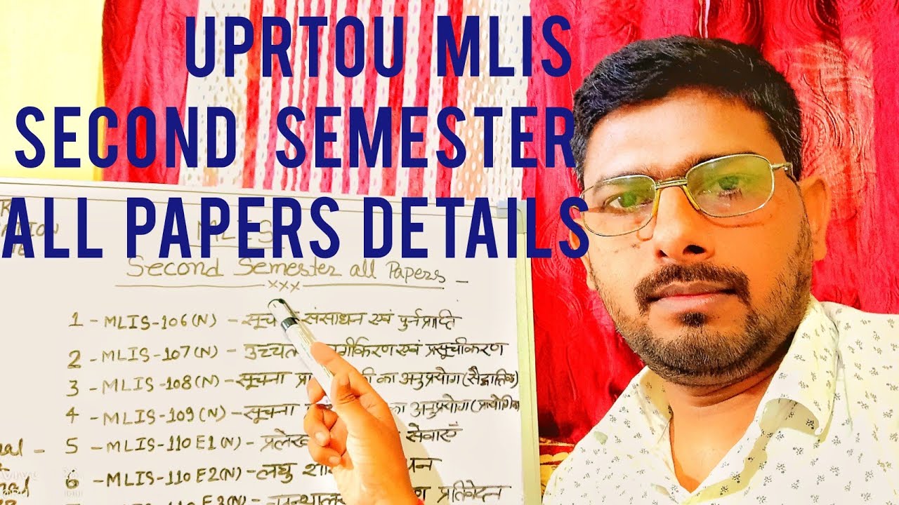 UPRTOU Mlis second semester all papers details # MLIS Second semester paper code and assignment ...