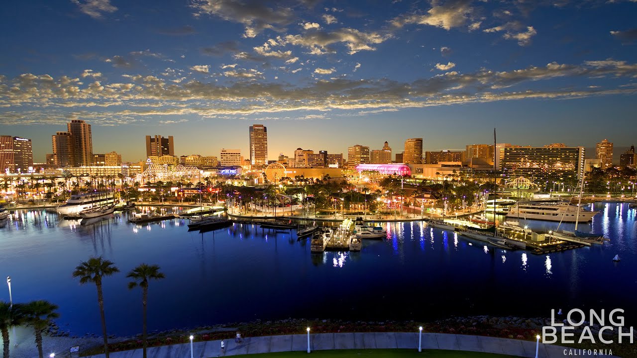 Long Beach California - Birds Eye View - YouTube