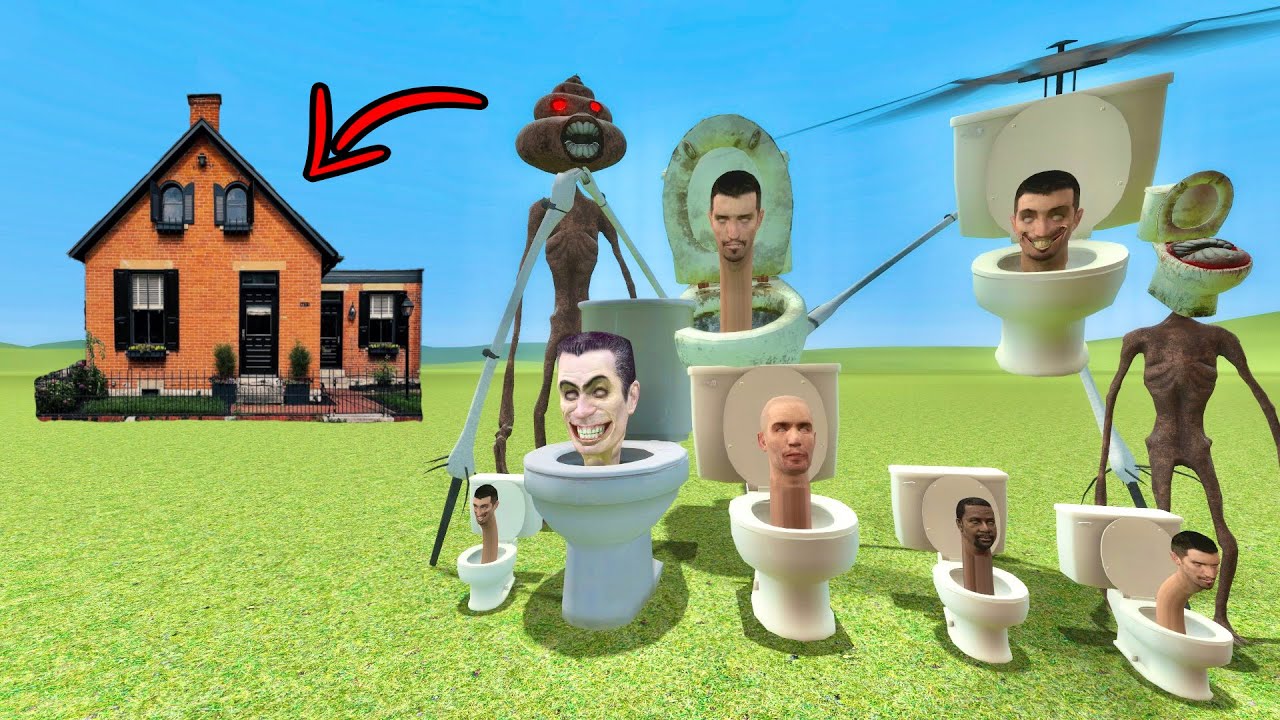 SKIBIDI TOILET VS HOUSES?! In Garry's Mod! - YouTube