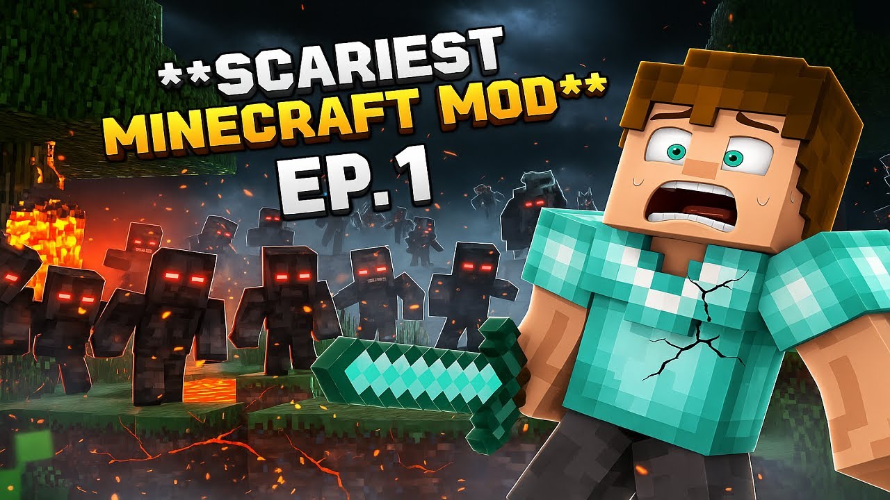 Surviving The SCARIEST Minecraft Mod (100 Days Hardcore Ep. 1) - YouTube