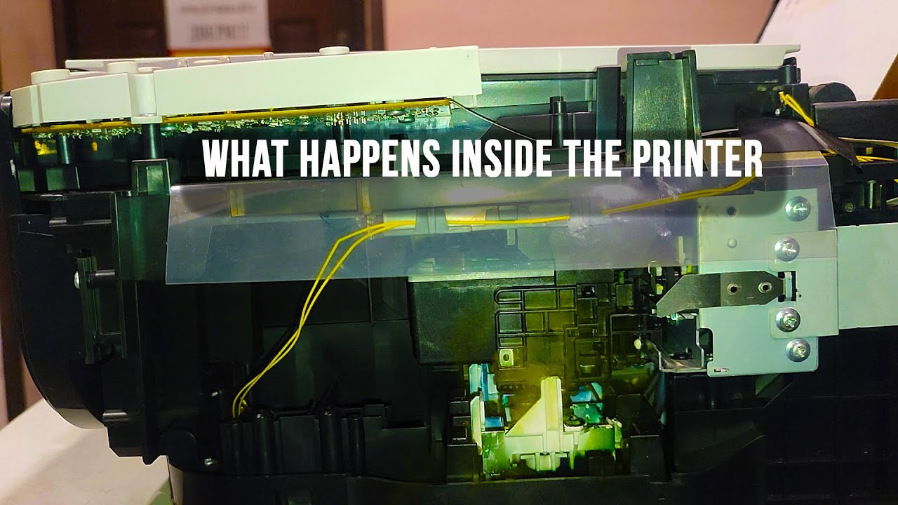 What happens inside the printer when cleaning cartridges - YouTube