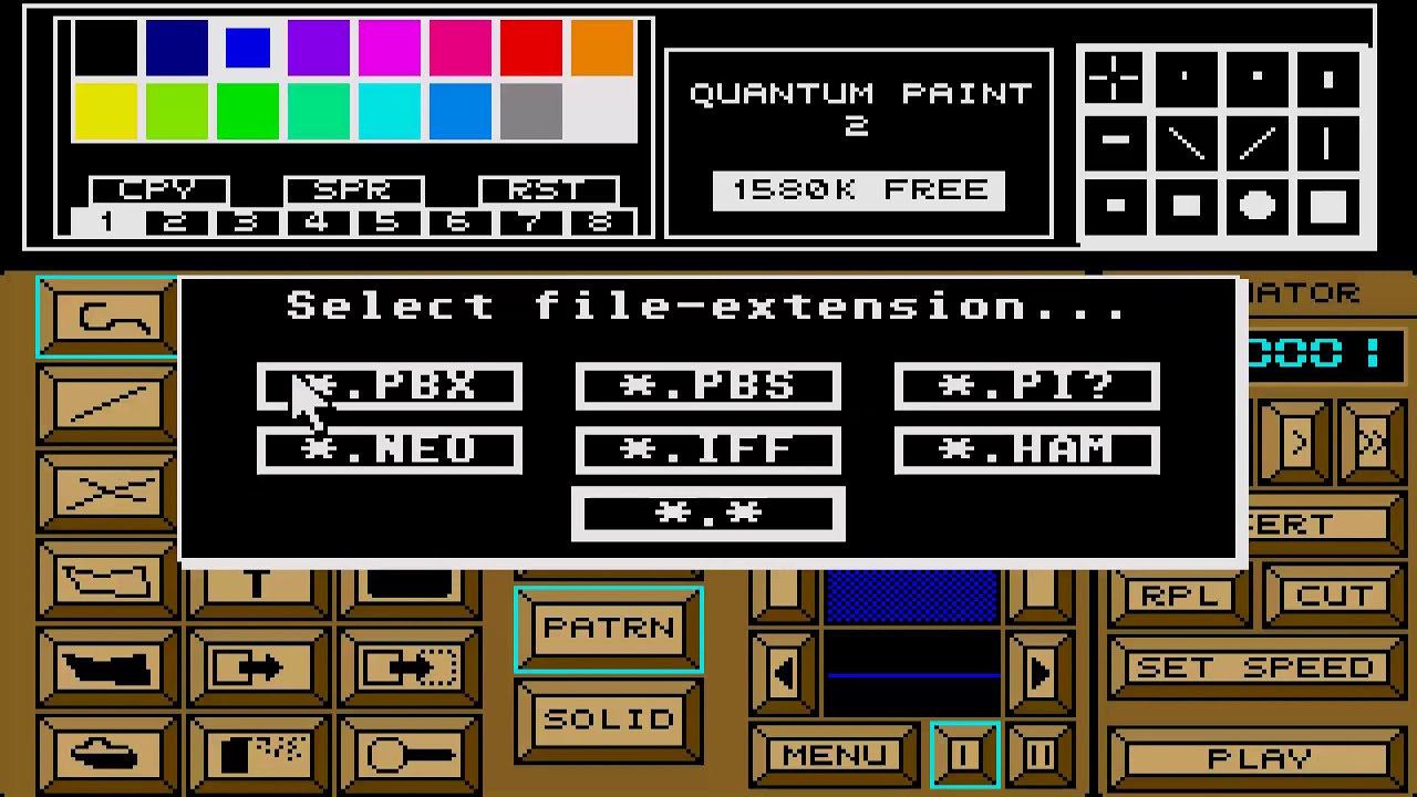 ATARI ST Quantum Paint v2 00 1988 STE ENCHANCED 4096 Palette Quantum ...