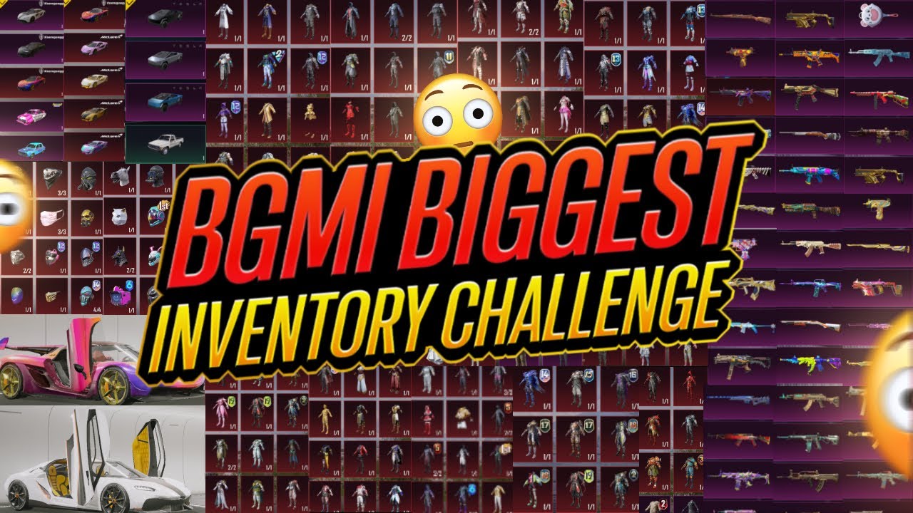 India's Biggest BGMI Inventory, Challenge for RS 1 Lakh if you have a ...