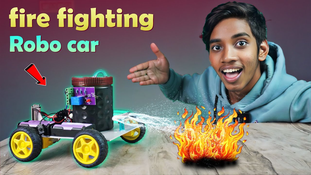 DIY Fire Fighting Robo Car | Telugu Experiments | Science Project | In ...
