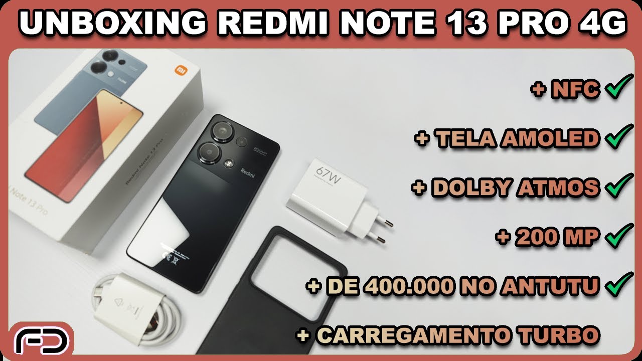 Unboxing e Análise completa do Redmi Note 13 Pro 4G - YouTube