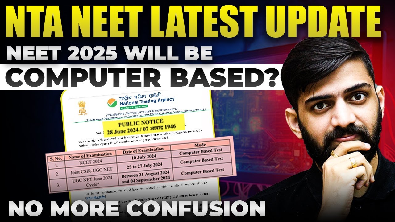 NTA NEET Latest Update | NEET 2025 Will be Computer Based? | NEET 2024 ...