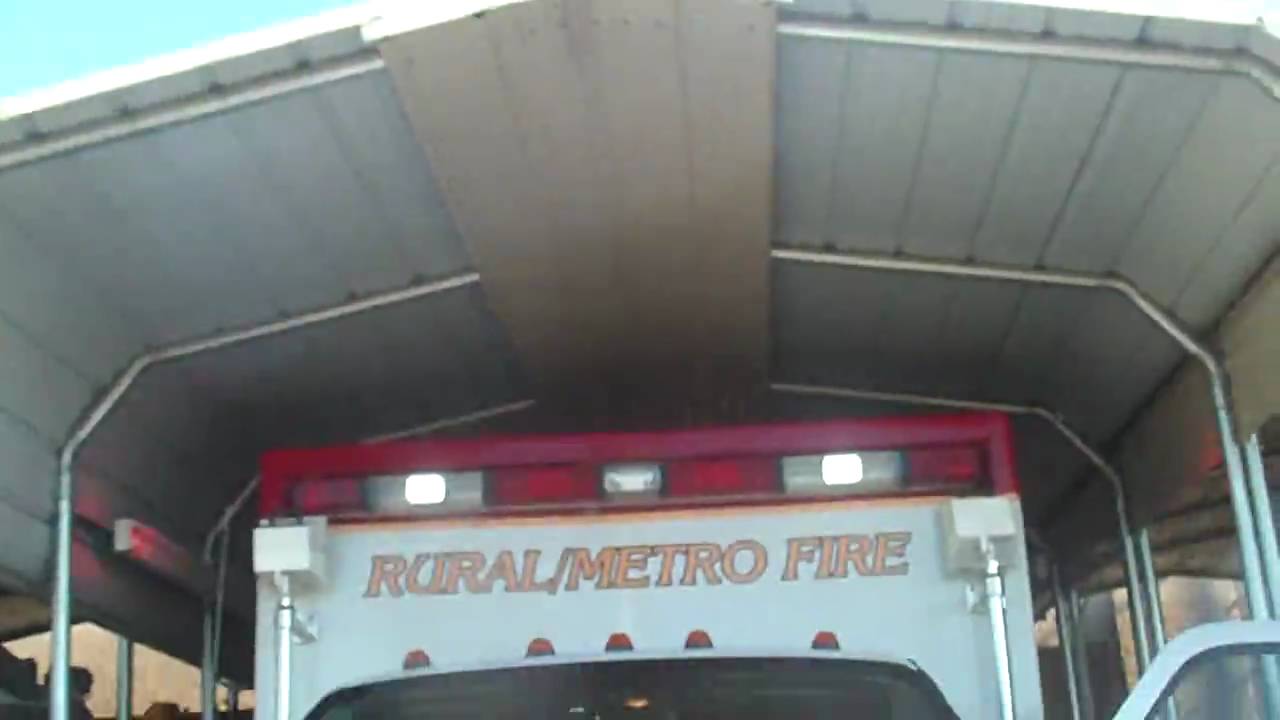 rual metro fire rescue ambulance lights with opticom - YouTube