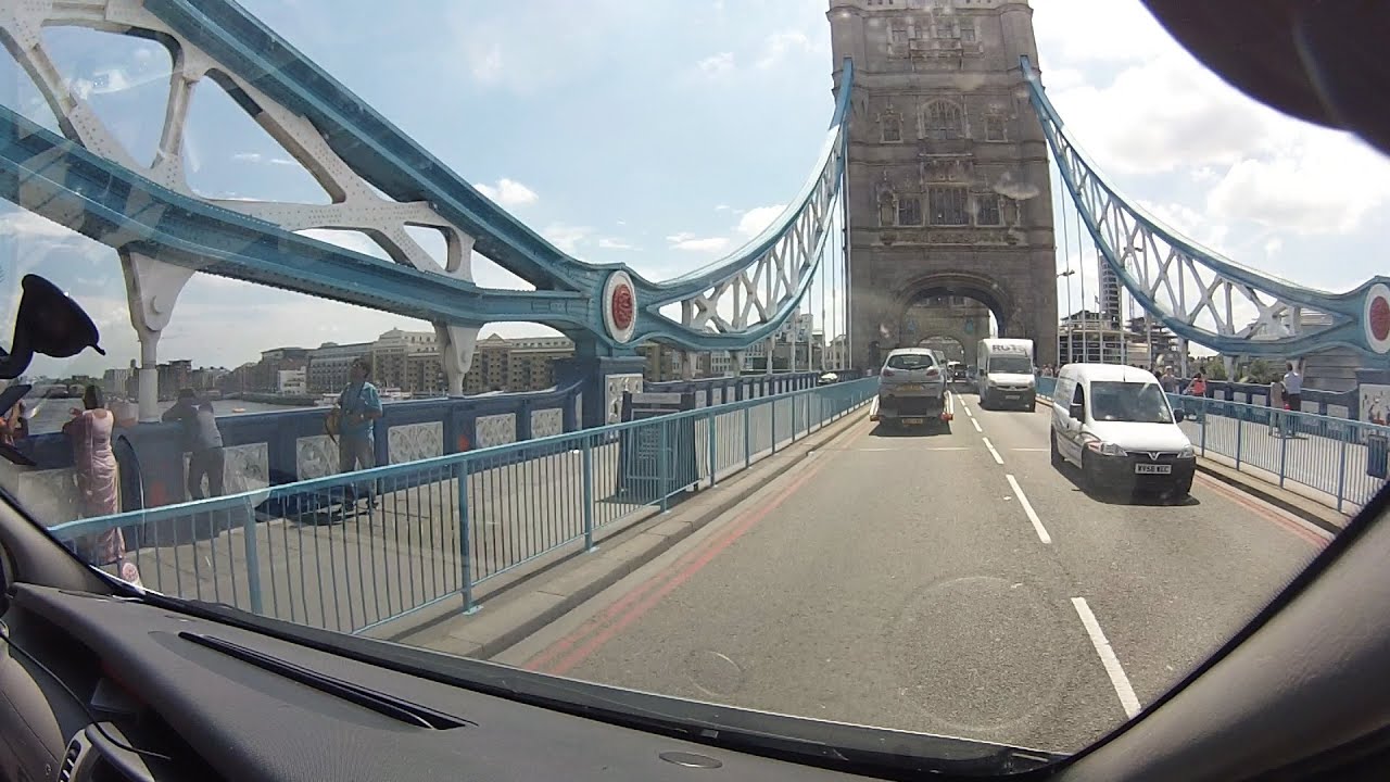Driving Over Tower Bridge, England - YouTube