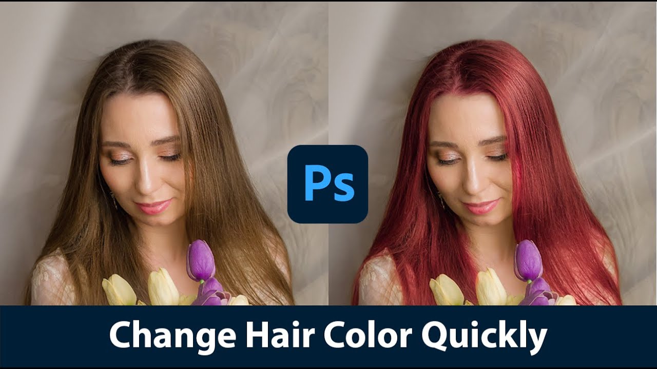 HOW TO QUICKLY CHANGE HAIR COLOR IN PHOTOSHOP | Photoshop Tutorials ...