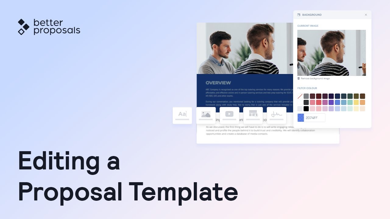 Editing a Proposal Template | 200+ Templates | Better Proposals - YouTube