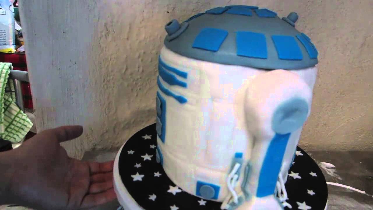 Pastel de Star Wars, R2-D2/R2-D2 Star Wars Fondant Cake - YouTube