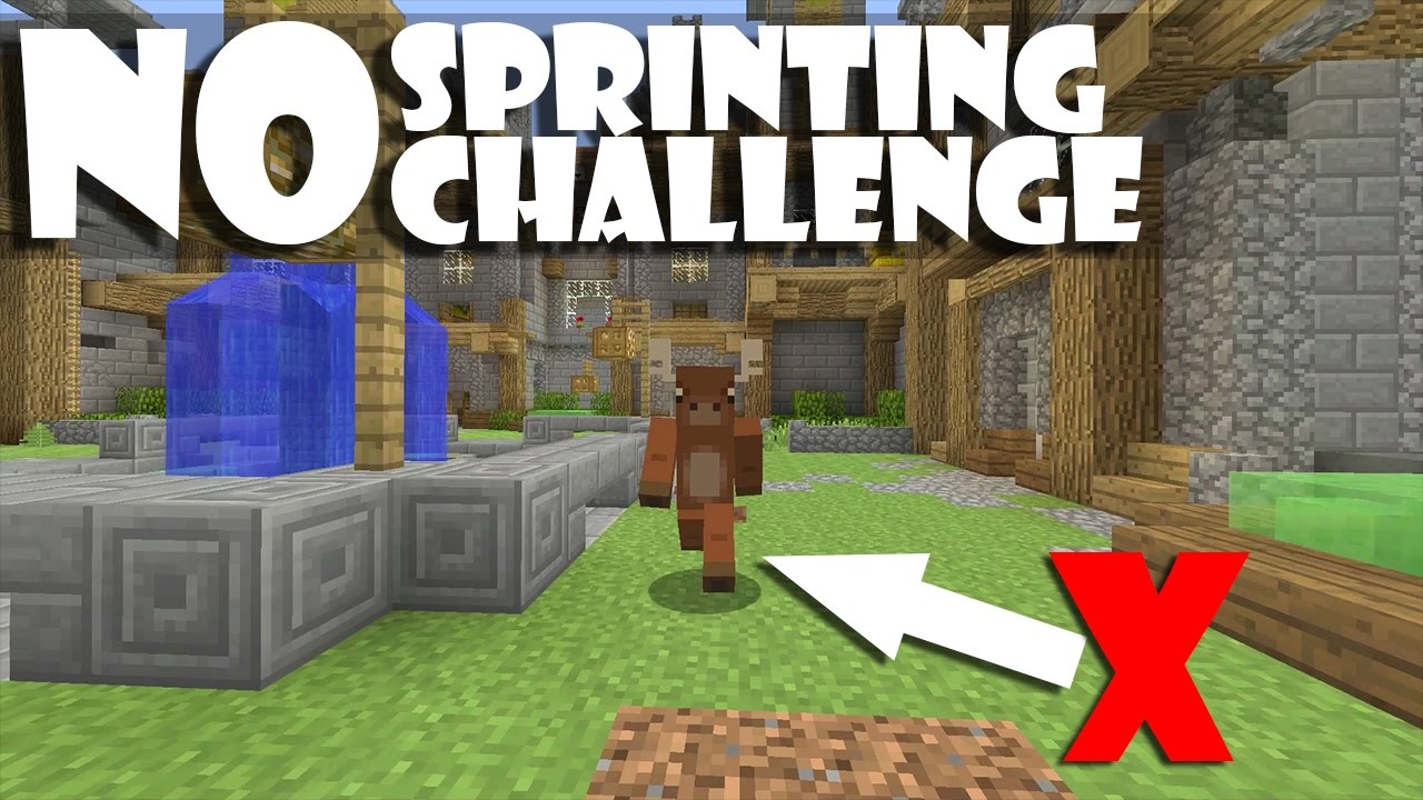 Minecraft Battle Mini-Game - NO Sprinting Challenge! - YouTube