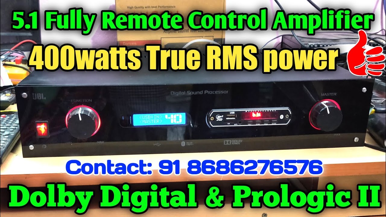 5.1 Fully Remote Control Amplifier | 400watts True RMS power | Lowest ...