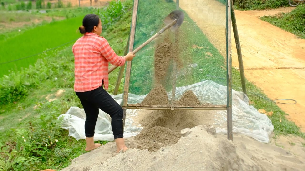 Building a new house - Adding cement coating to the walls - Gardening ...