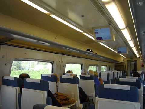 Inside the Renfe train 599 serie (Malaga - Ronda) - YouTube