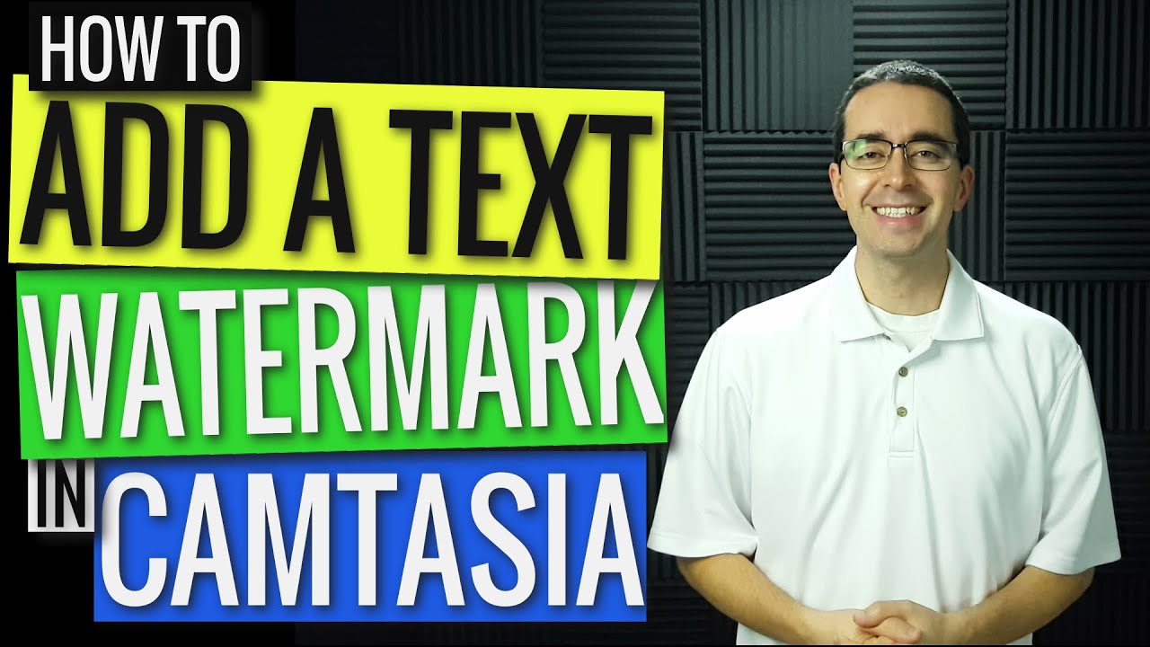How to Add a Text Watermark in Camtasia - YouTube