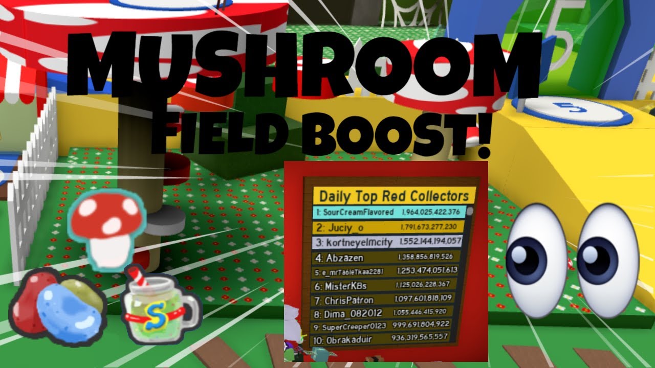 3.1T Mushroom Field Boost 🍄 now with 100% more Honey Bar! - Bee Swarm ...