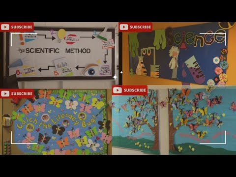 creative school design ideas | softboard design| science themes ...
