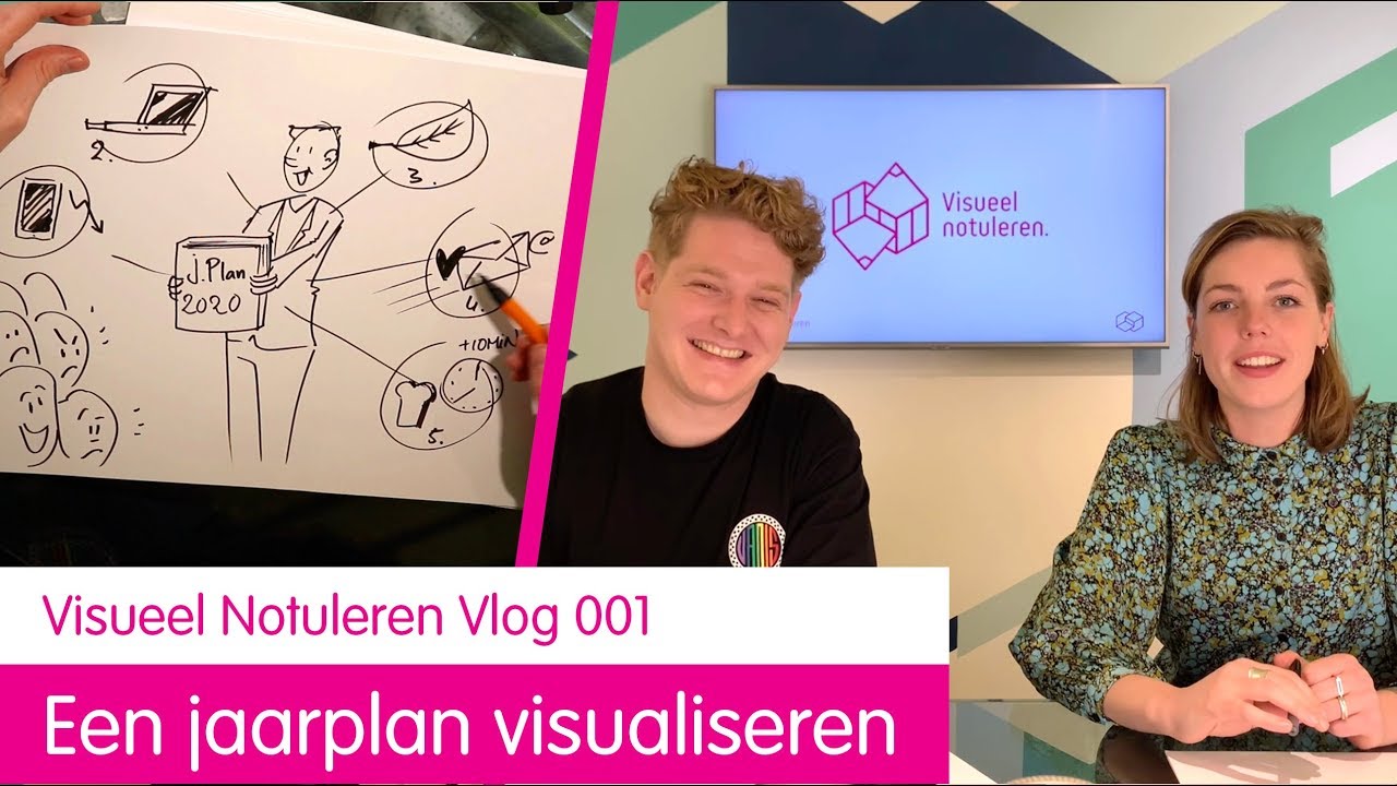 Visueel Notuleren Vlog 001 - Een Jaarplan Visualiseren - YouTube