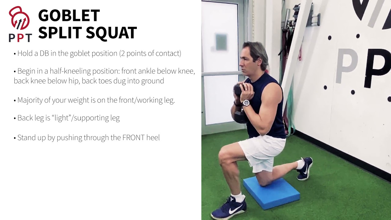 Goblet Split Squat - YouTube